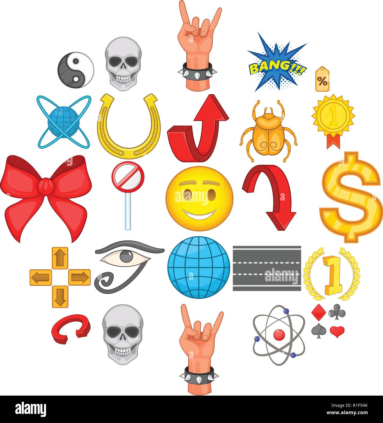 Graphic element icons set, cartoon style Stock Vector Image & Art - Alamy