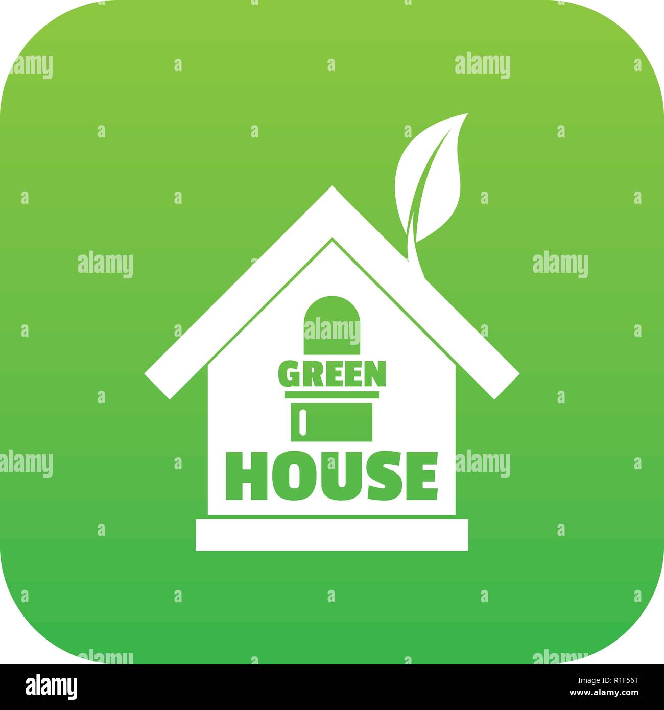 Green house icon green vector Stock Vector Image & Art - Alamy