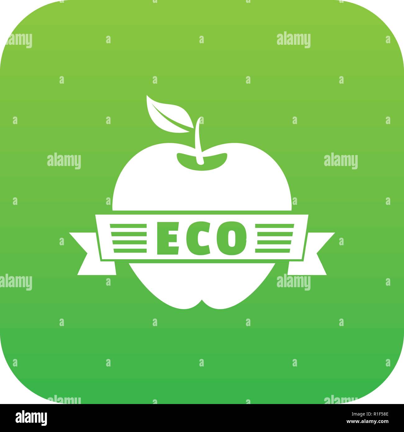 Apple icon green vector Stock Vector Image & Art - Alamy