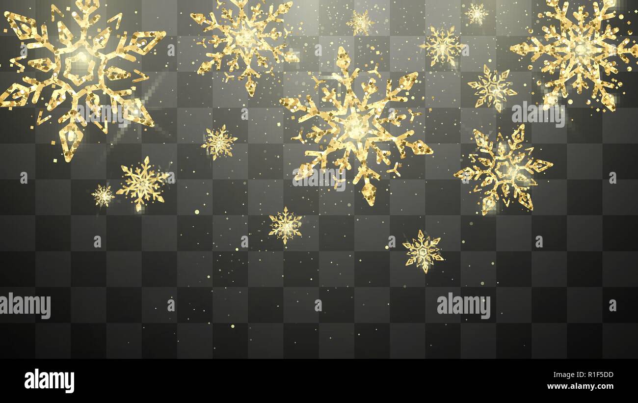 Gray Snowflake Background Gold