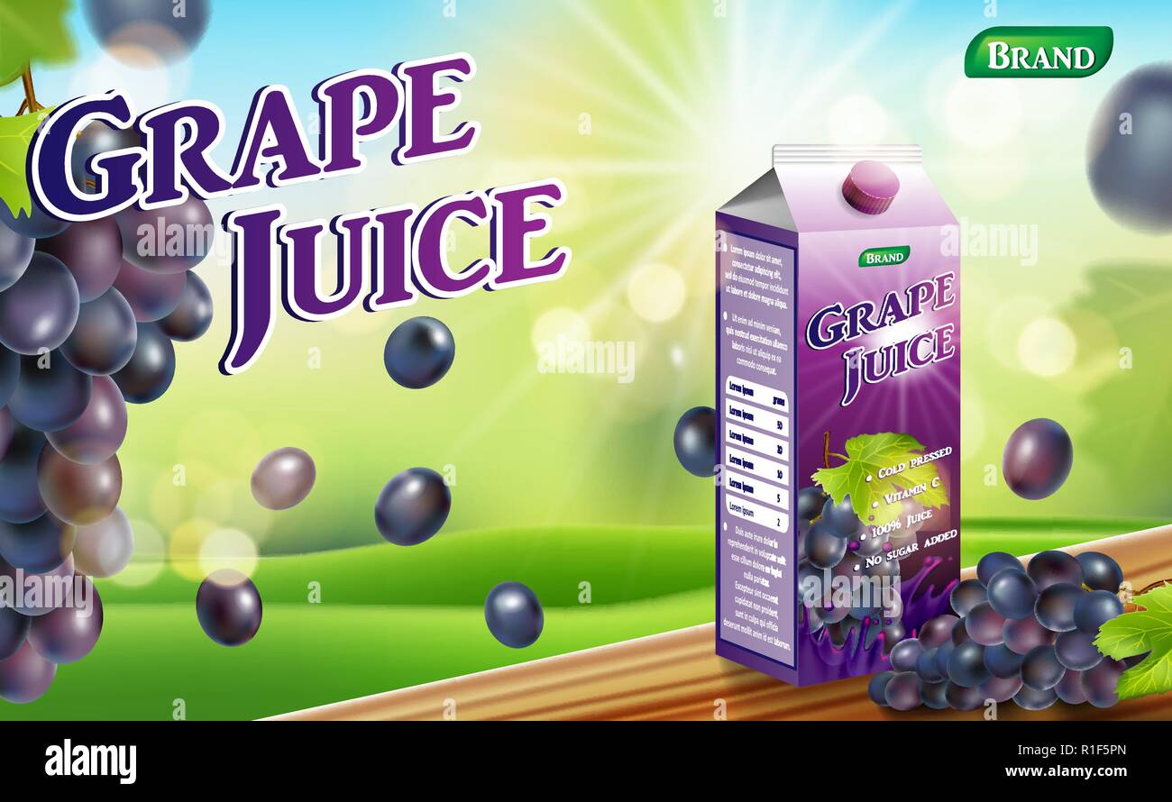 Cartoon Grape Juice