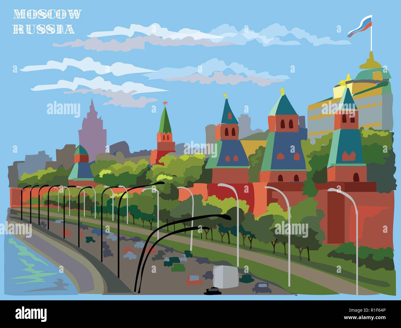 Kremlin vector vectors hi-res stock photography and images - Alamy