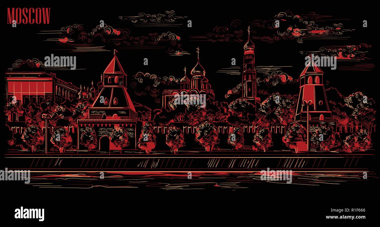 Moscow towers Stock Vector Images - Alamy