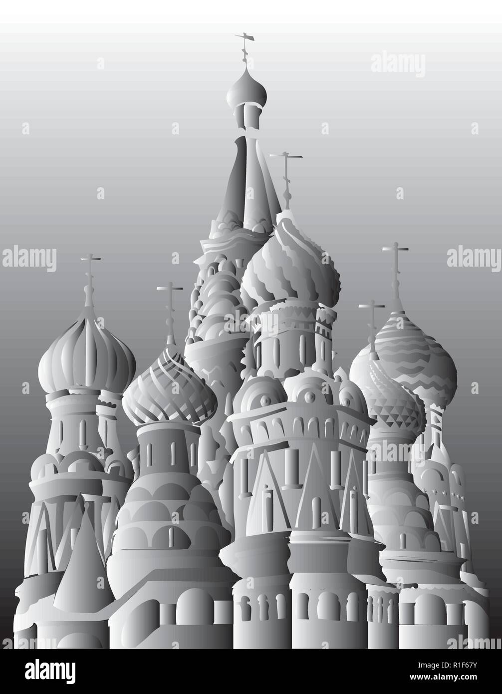 Moscow cathedral painting Stock Vector Images - Alamy