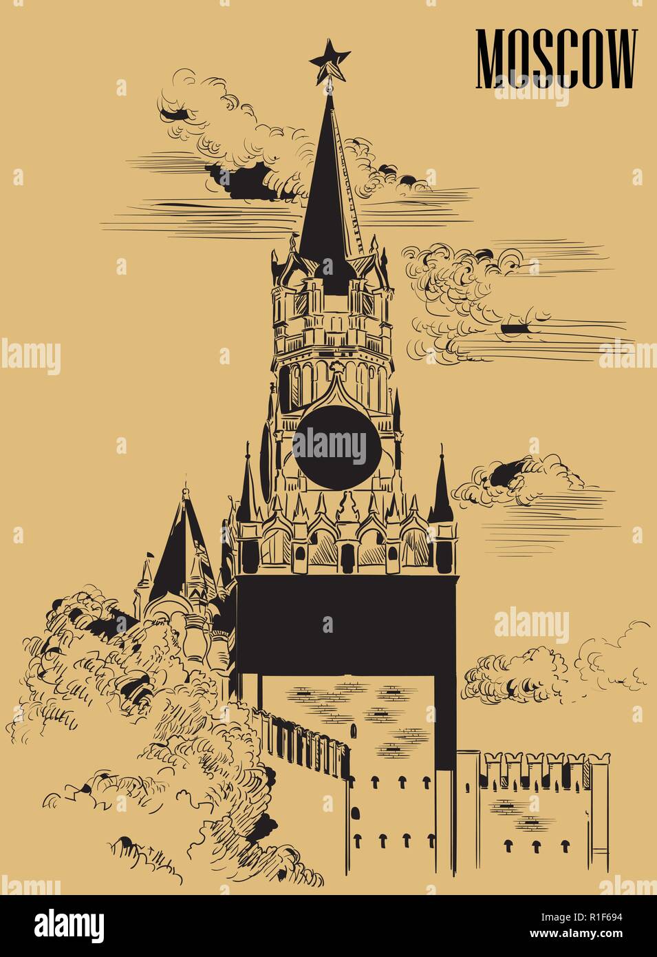 Cityscape building on square Stock Vector Images - Alamy