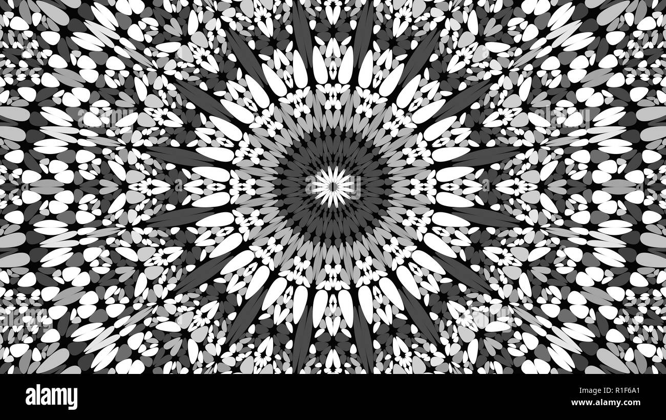 Grey abstract flower mosaic mandala background - vector design Stock ...