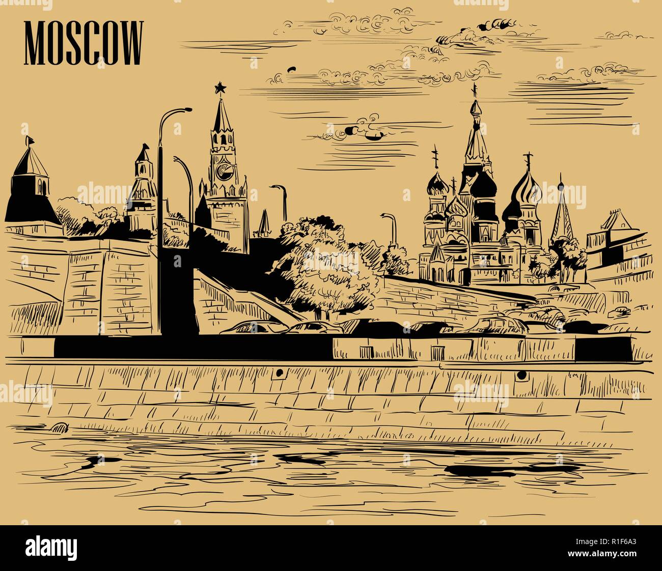 Bridge in russia Stock Vector Images - Alamy