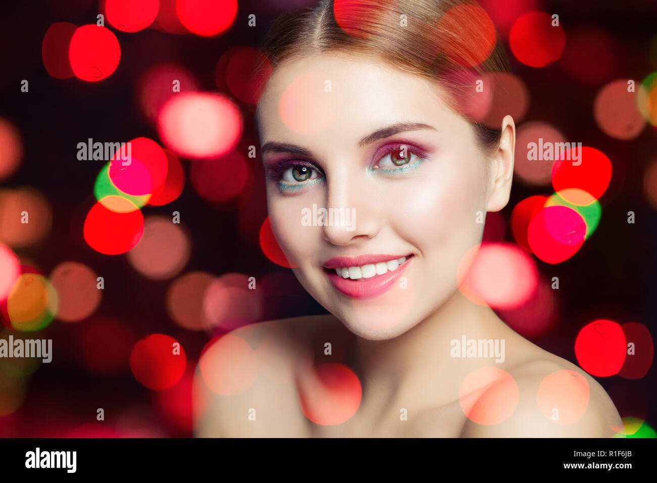Beauty make up sparkle happy hi-res stock photography and images - Alamy