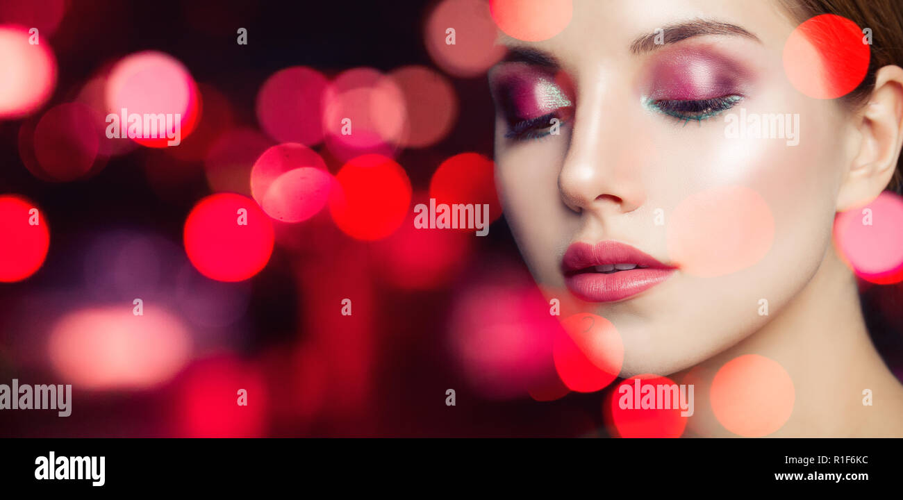 Makeup party woman hi-res stock photography and images - Alamy