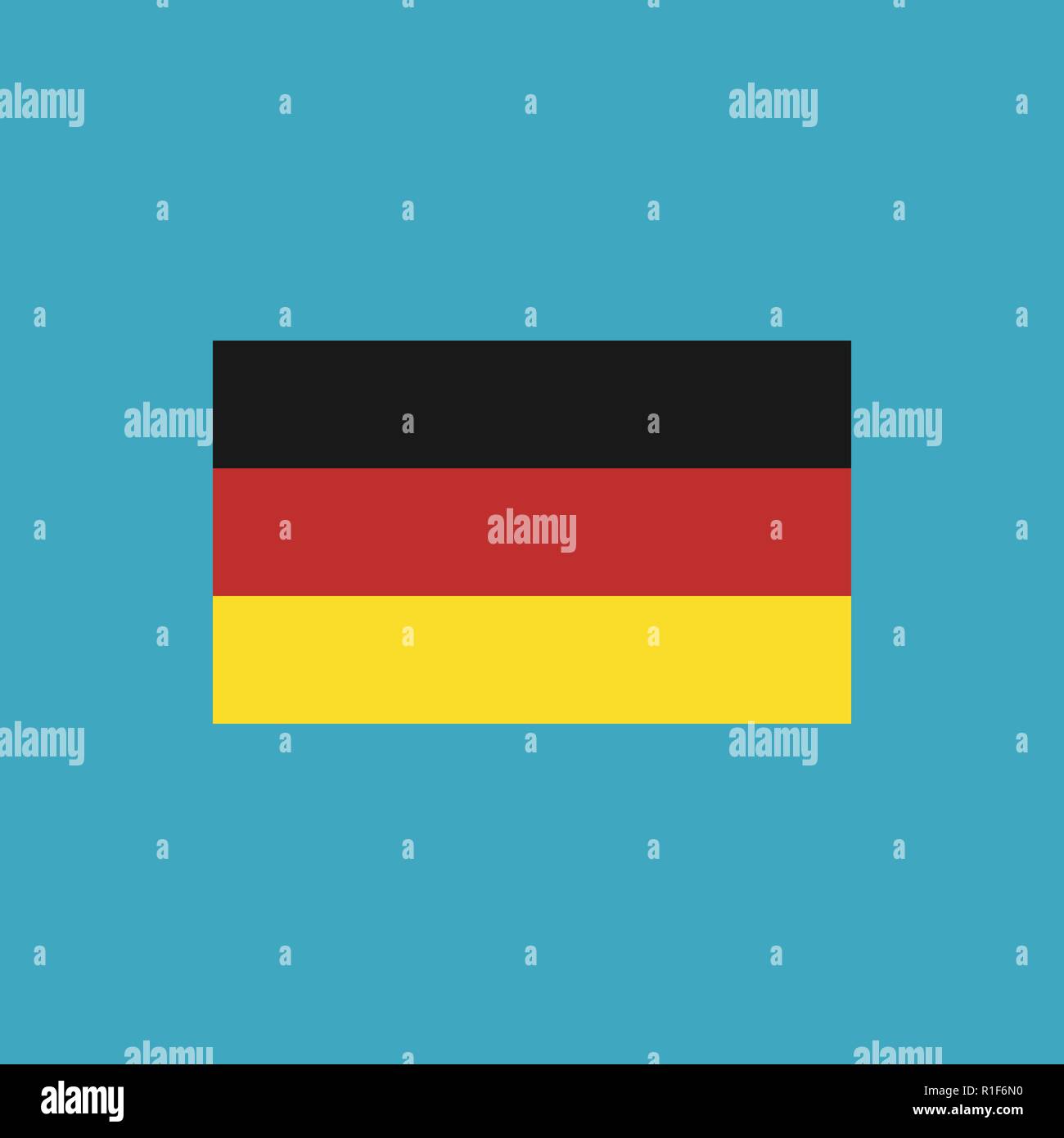 Germany flag icon in flat design. Independence day or National day ...