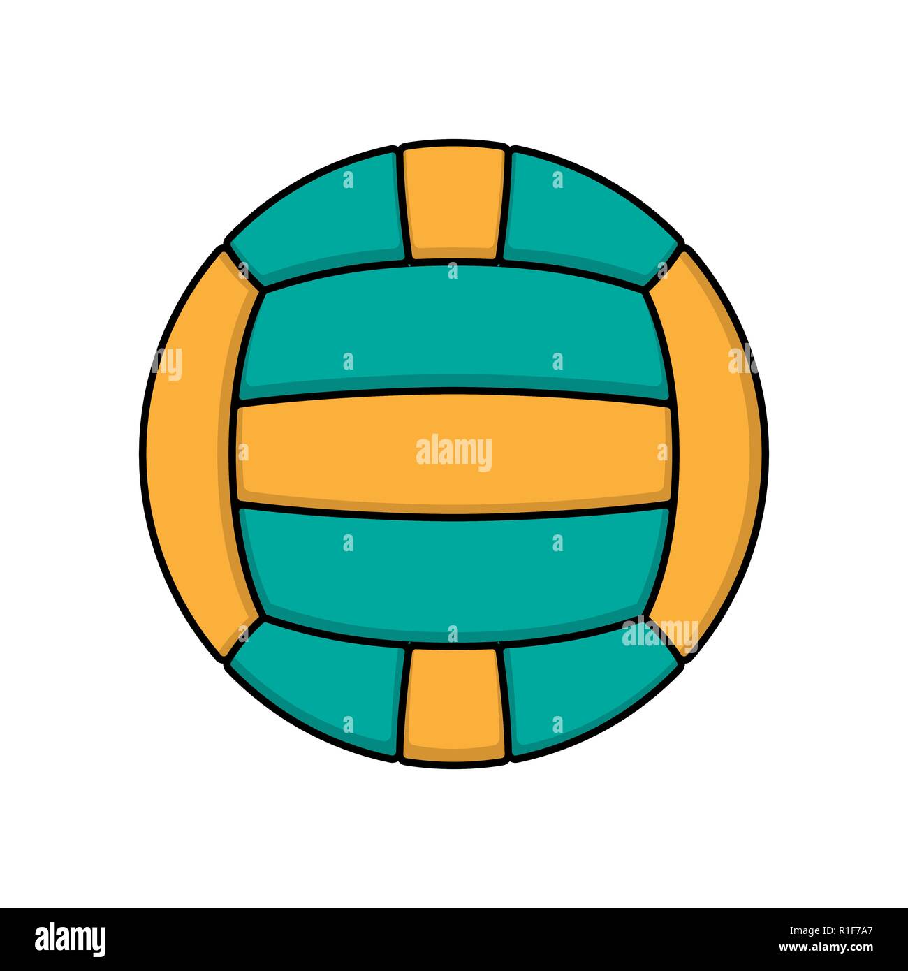 Different color volleyball symbol isolated on white background Stock ...