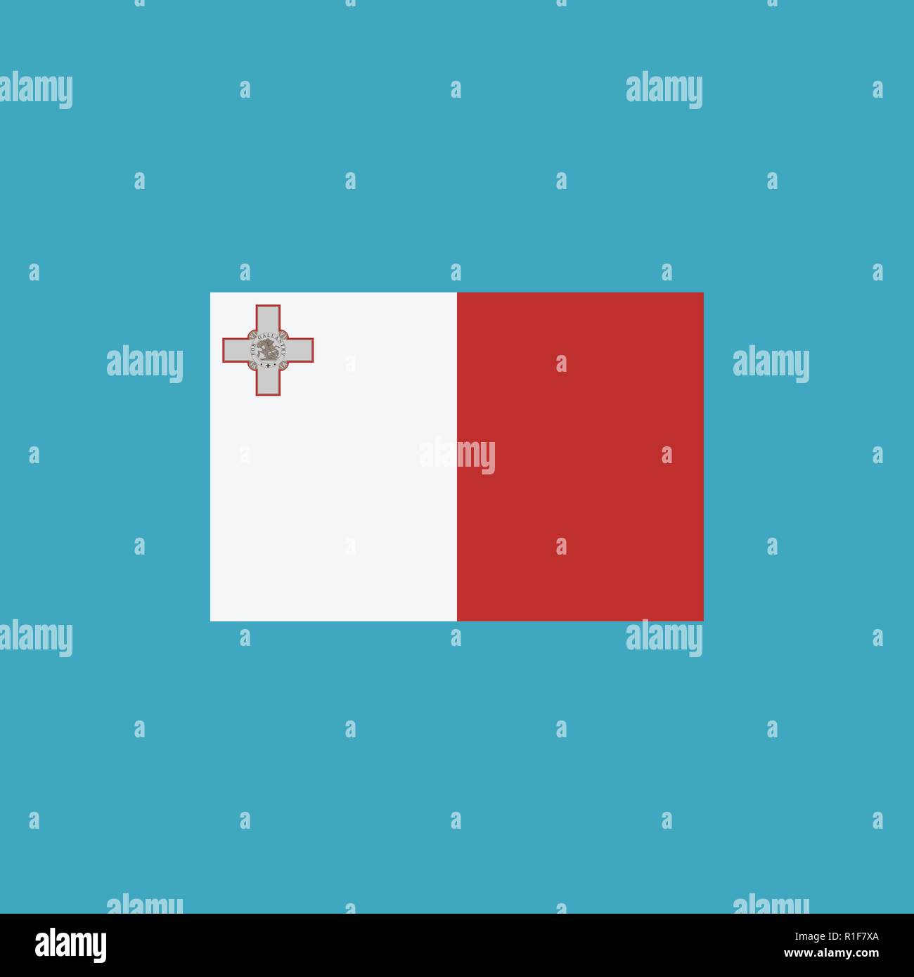 Malta flag icon in flat design. Independence day or National day ...