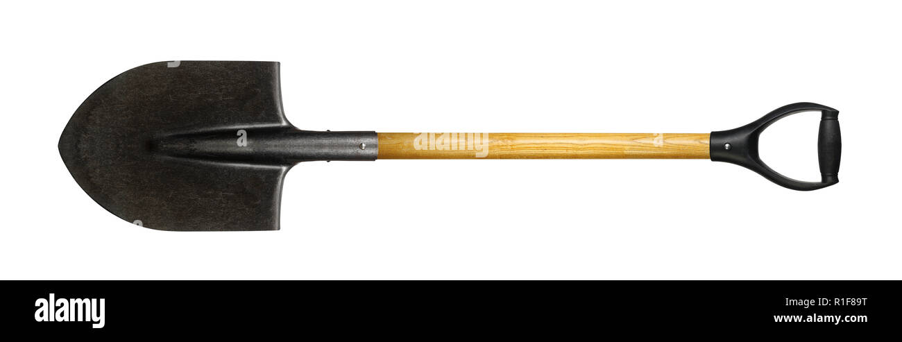 Tools Building and repair - Big shovel with a handle on a white ...