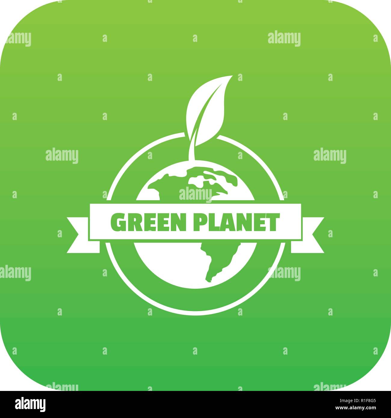 Green planet icon green vector Stock Vector Image & Art - Alamy