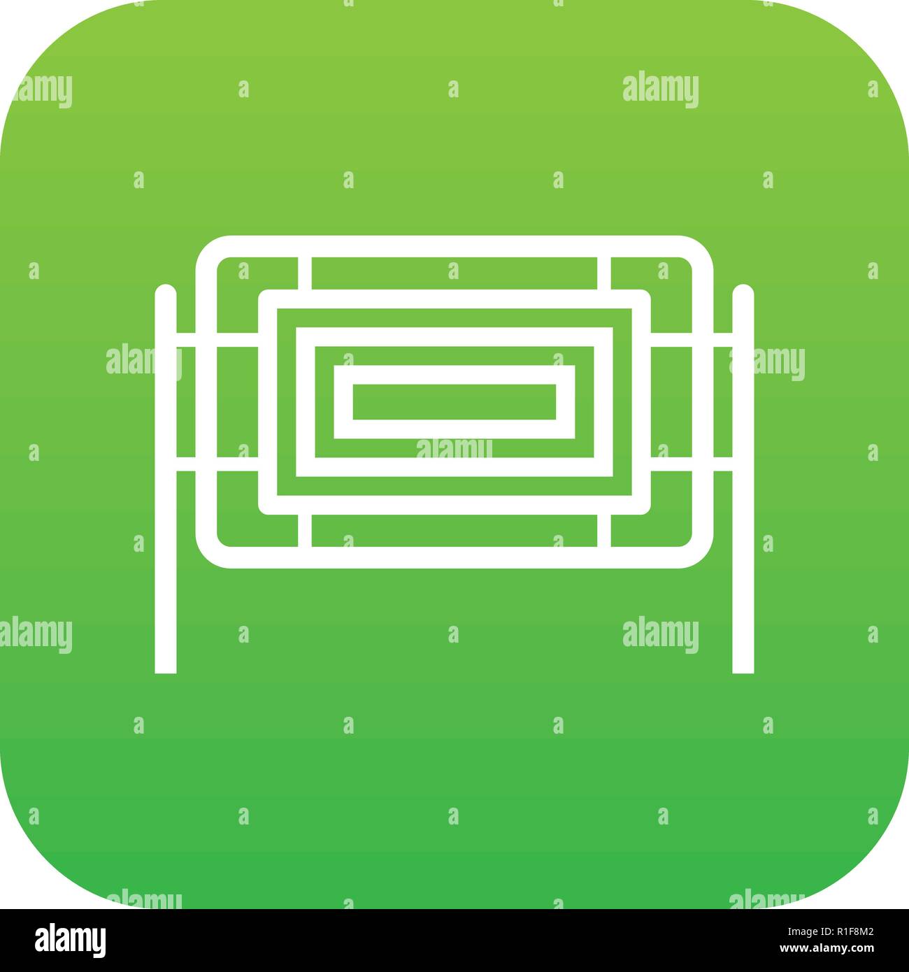 Square fence icon digital green Stock Vector Image & Art - Alamy