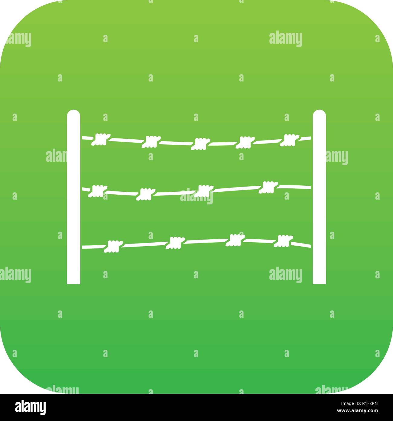 Restricted area sign barbed wire Stock Vector Images - Alamy