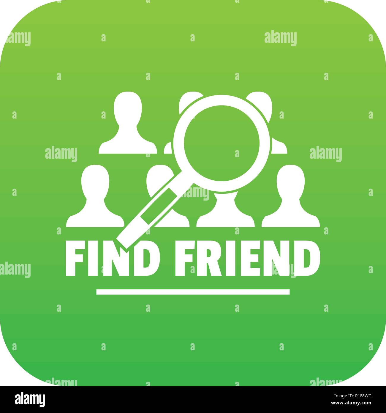 Find friends icon green vector Stock Vector Image & Art - Alamy