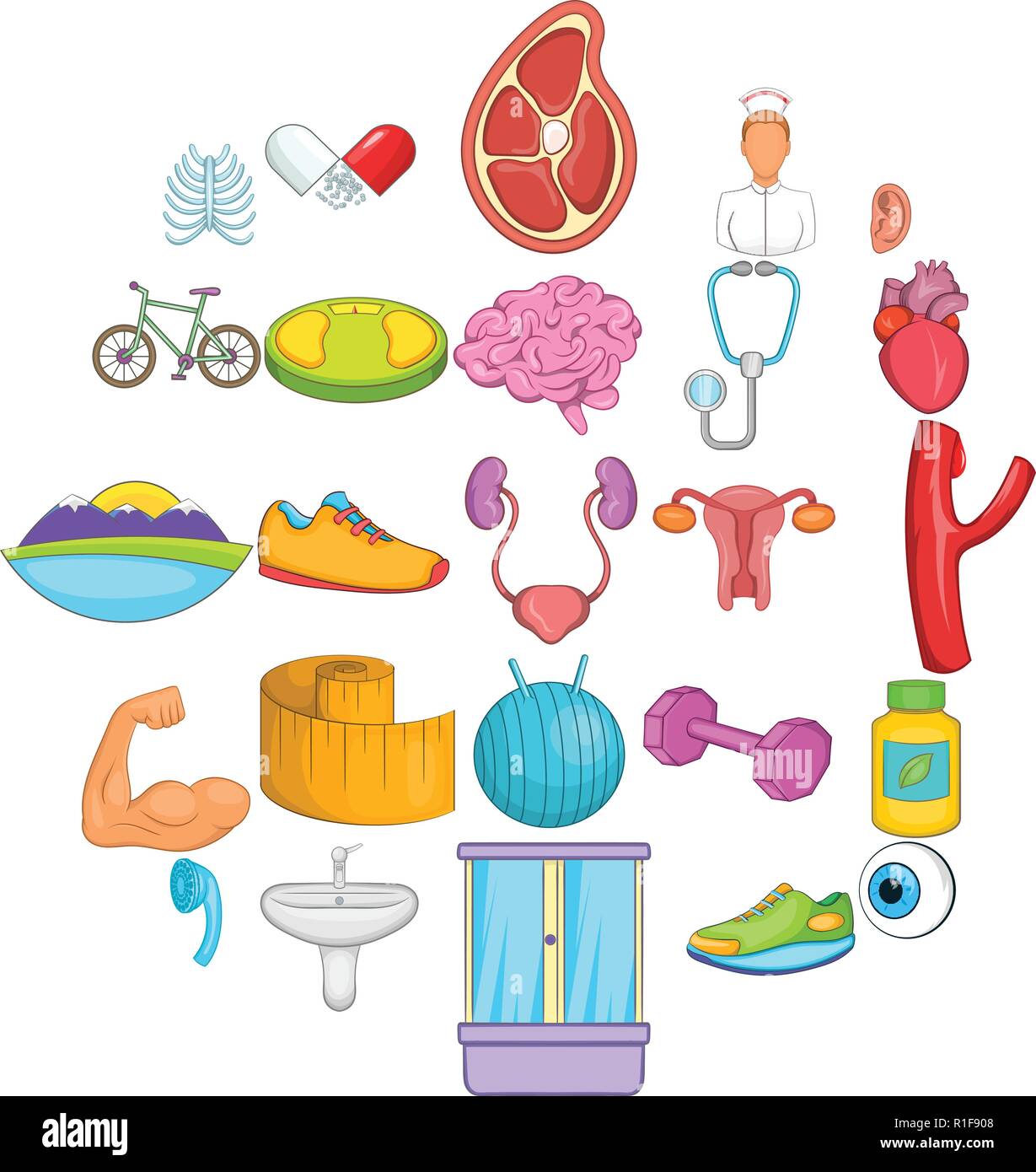 Average age icons set, cartoon style Stock Vector Image & Art - Alamy