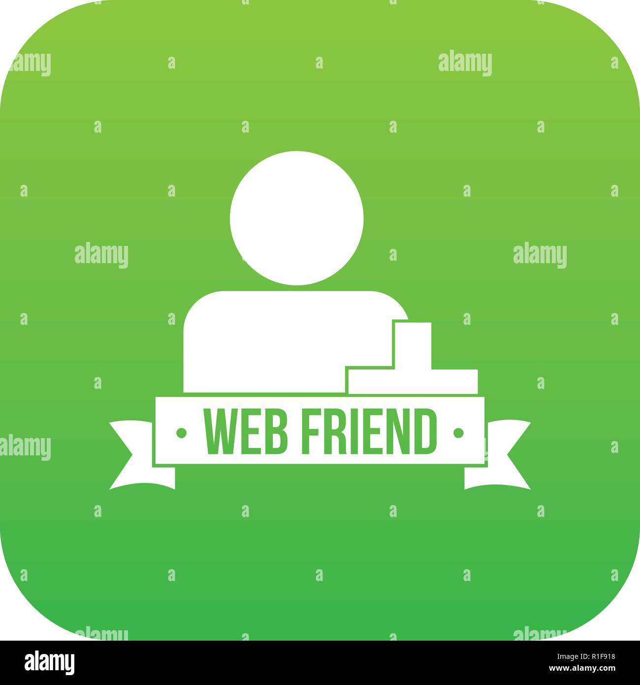 Web friends icon green vector Stock Vector Image & Art - Alamy