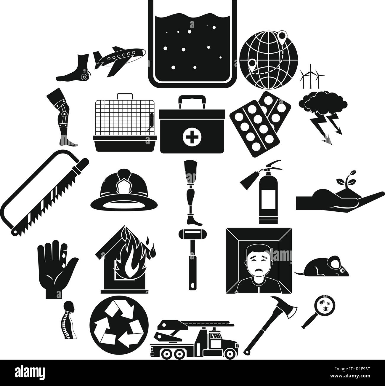 Facilitation icons set, simple style Stock Vector Image & Art - Alamy