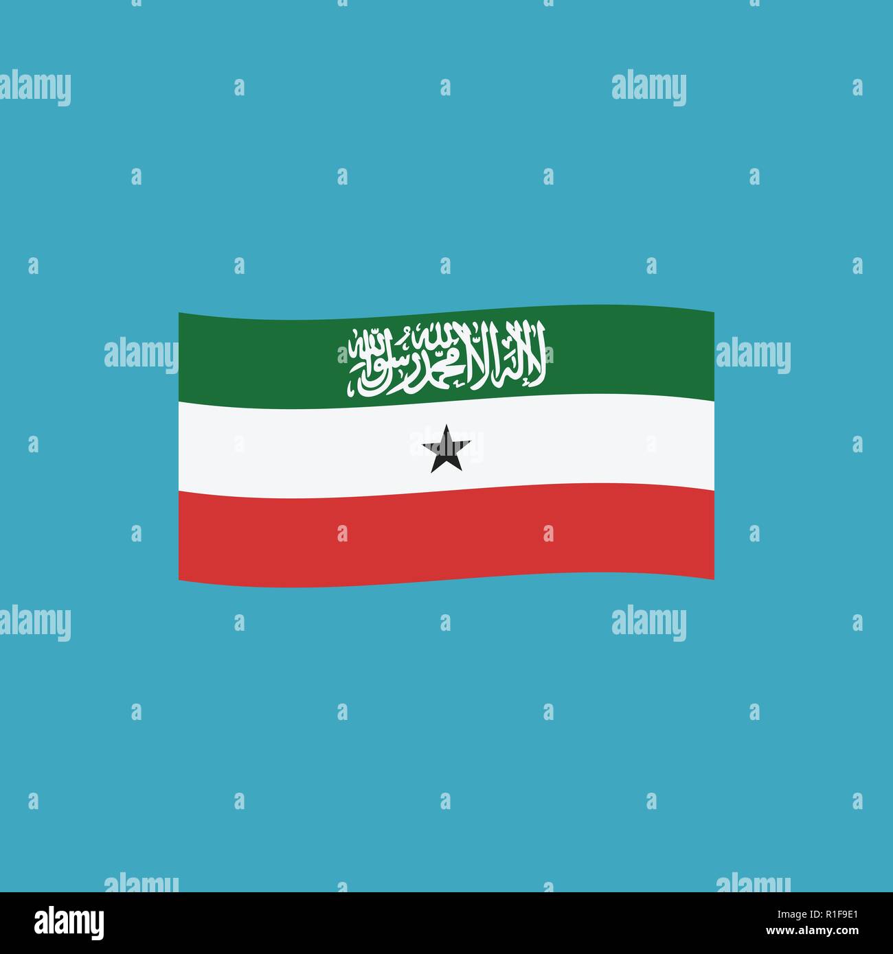 Somaliland flag icon in flat design. Independence day or National day ...
