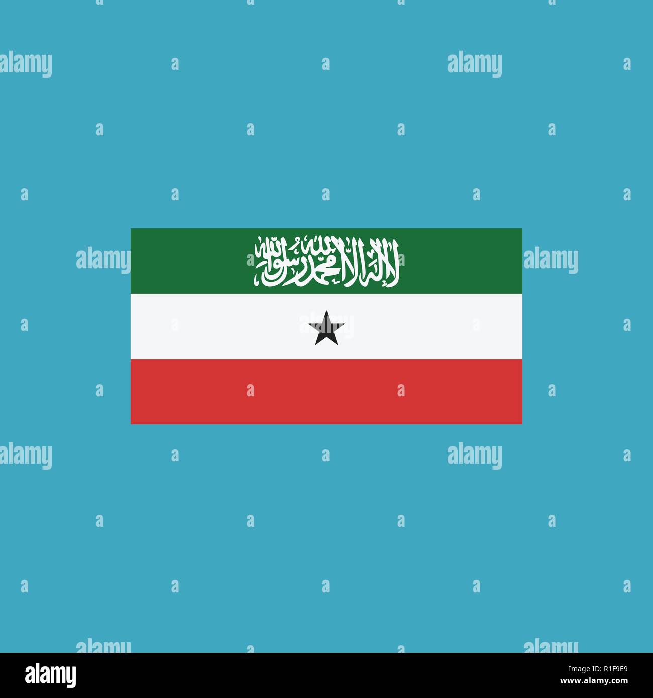 Somaliland flag icon in flat design. Independence day or National day holiday concept Stock ...