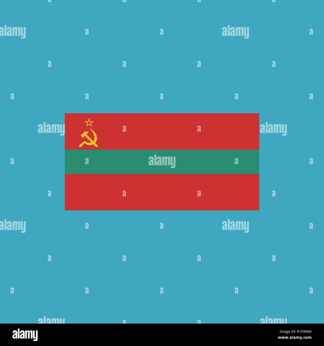 Transnistria flag icon in flat design. Independence day or National day ...