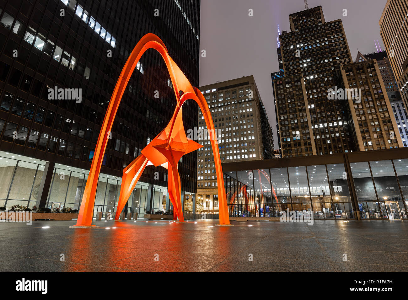 Calder's flamingo by alexander calder hi-res stock photography and ...