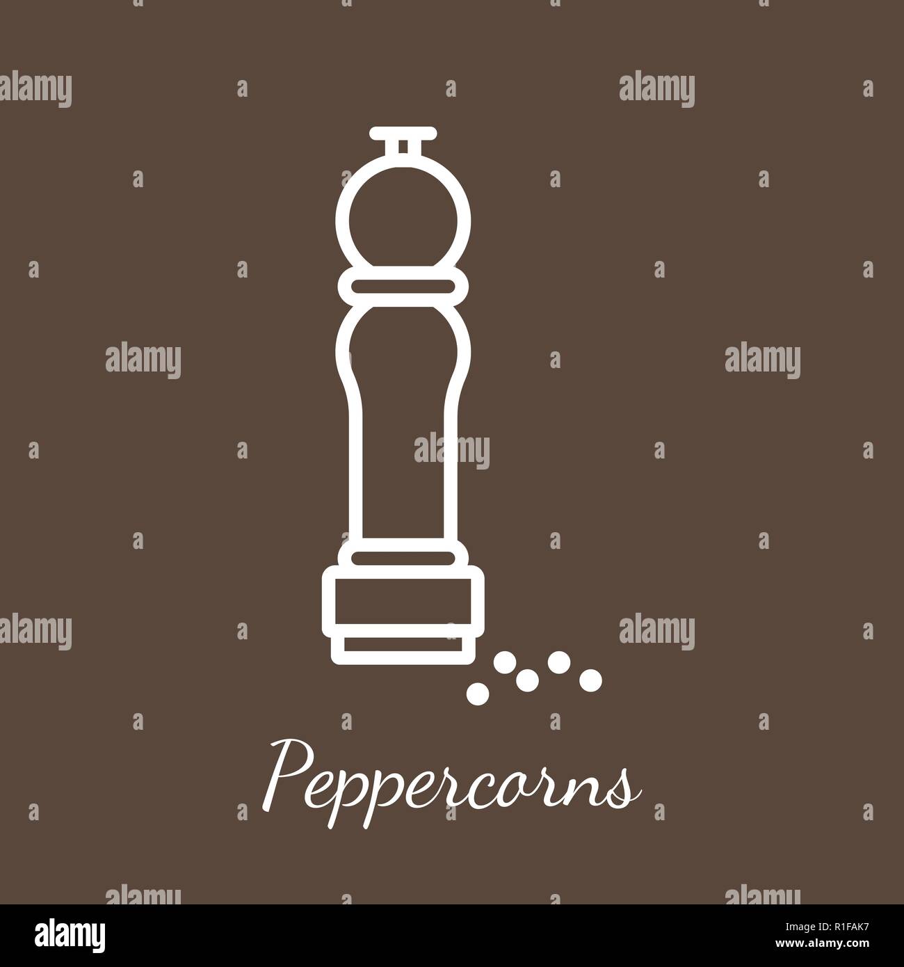 Pepper mill icon. Seasoning vector symbol Stock Vector Image & Art - Alamy