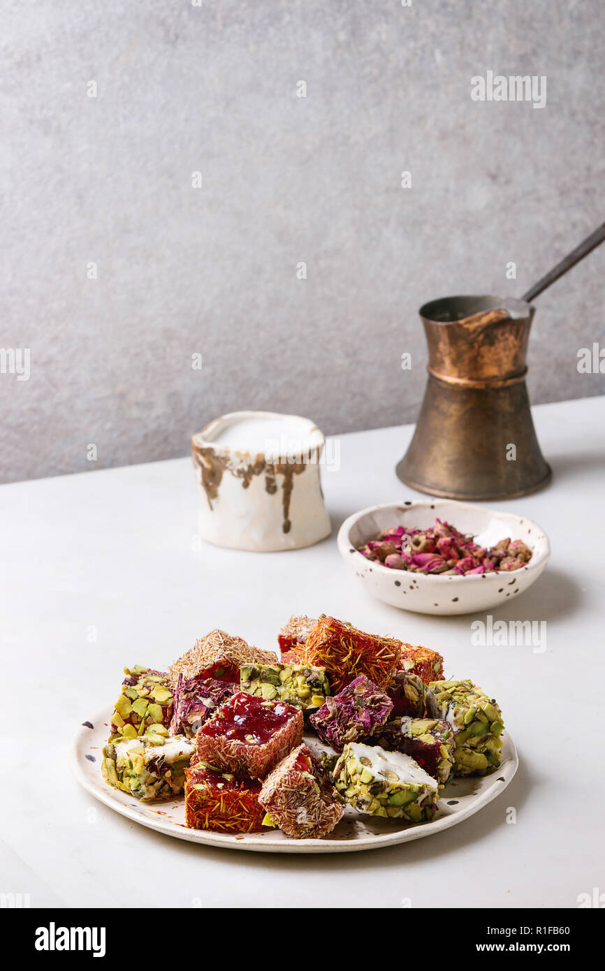Variety of turkish Delight Stock Photo - Alamy