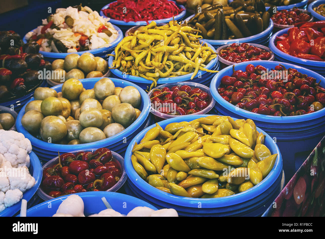 Turkish farmer market Stock Photo - Alamy