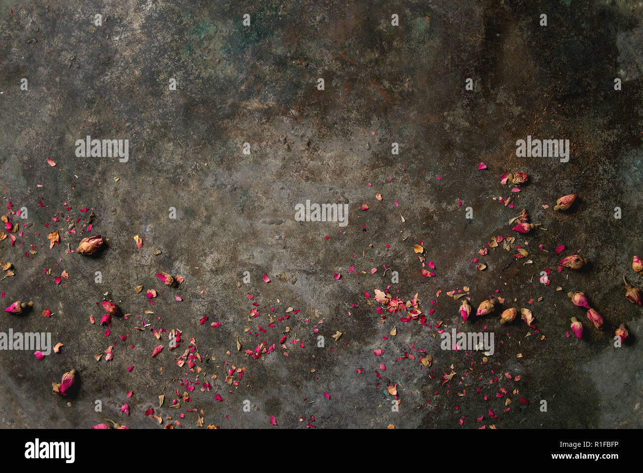Background with dry rose buds Stock Photo - Alamy