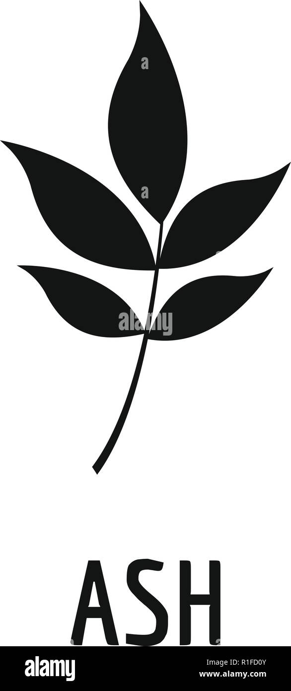 Ash leaf icon. Simple illustration of ash leaf vector icon for web ...