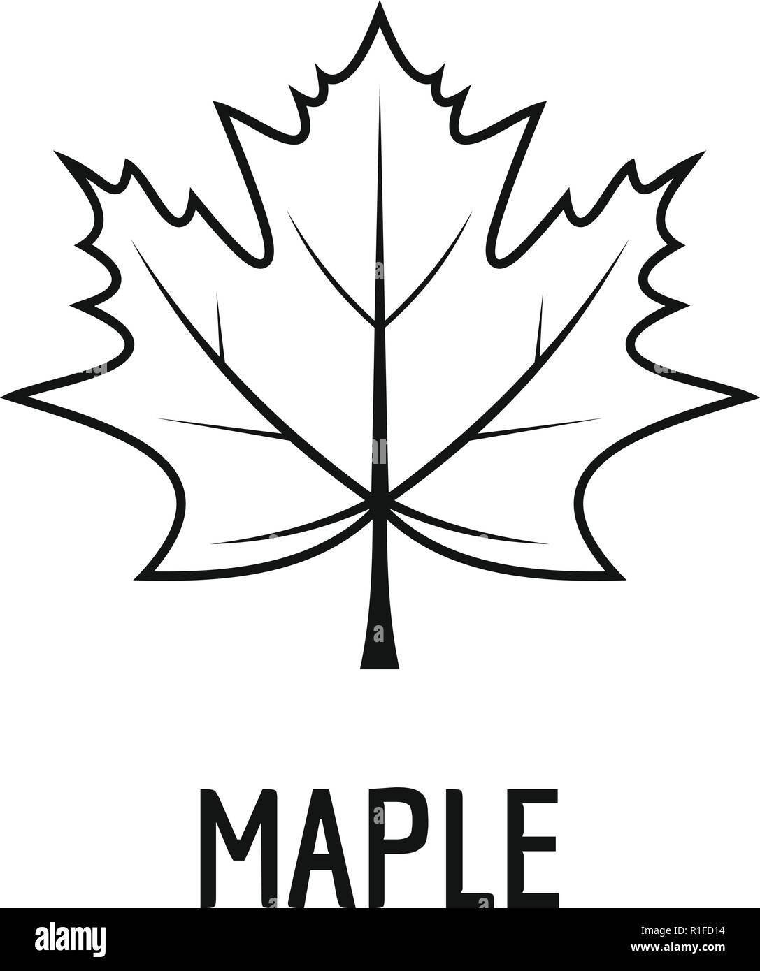 Maple leaf icon. Simple illustration of maple leaf vector icon for web Stock Vector Image & Art ...