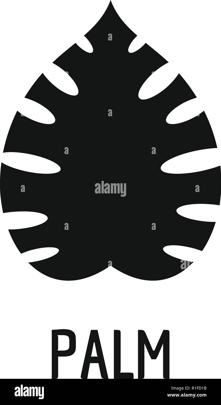 Palm leaf icon. Simple illustration of palm leaf vector icon for web ...