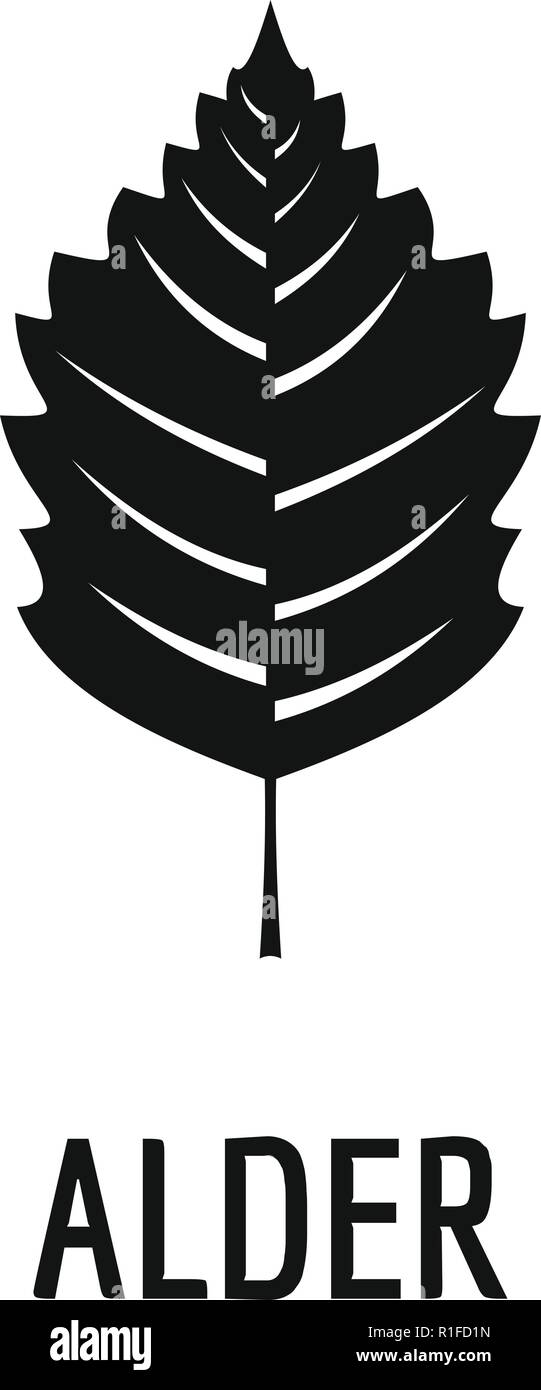 Alder leaf icon. Simple illustration of alder leaf vector icon for web ...