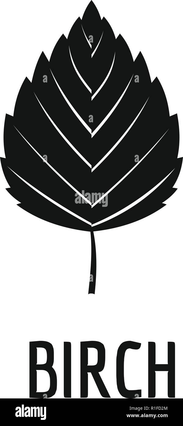 Birch leaf icon. Simple illustration of birch leaf vector icon for web ...