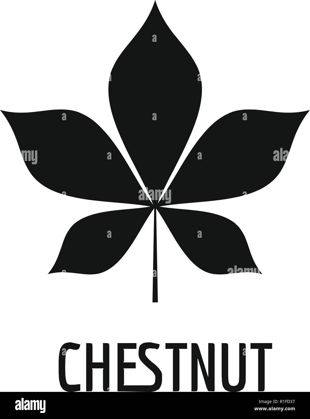 Chestnut leaf icon. Simple illustration of chestnut leaf vector icon ...