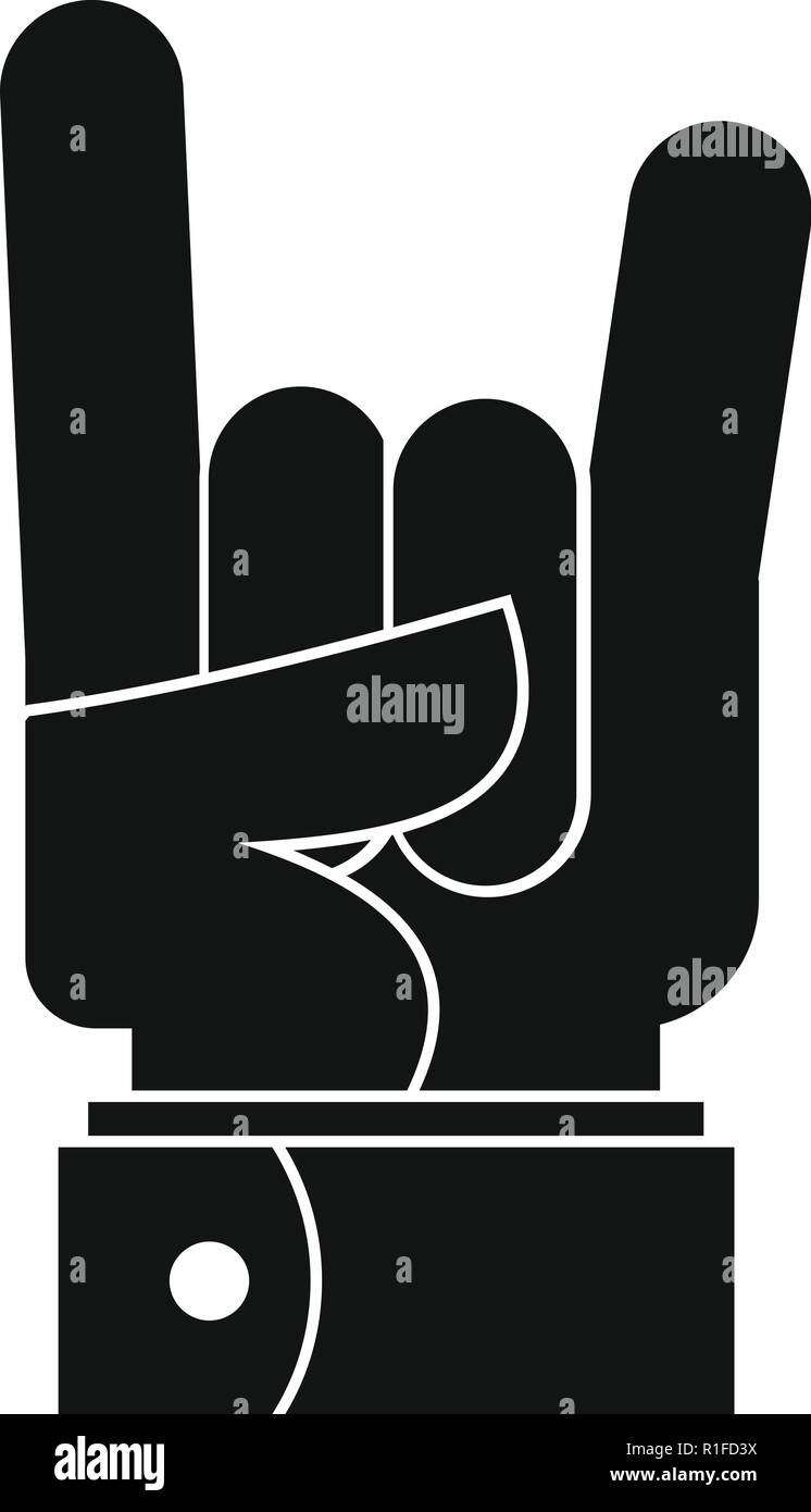 Hand rock icon. Simple illustration of hand rock vector icon for web ...