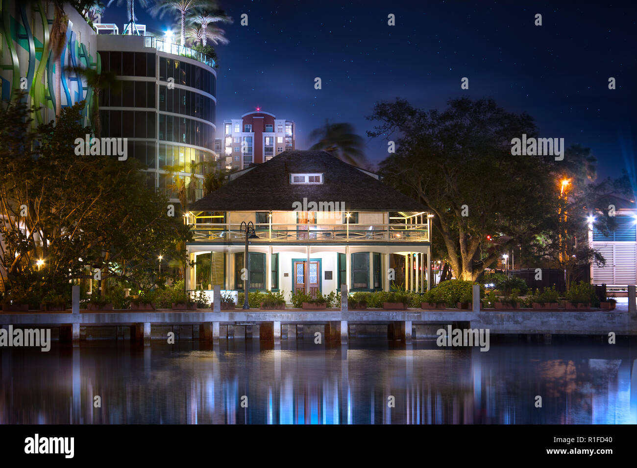 The historic Stranahan House along the New River in downtown Fort ...