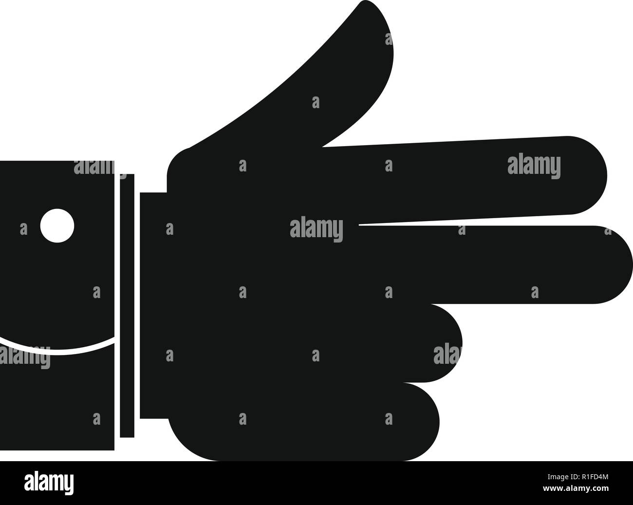 Hand forward icon. Simple illustration of hand forward vector icon for ...