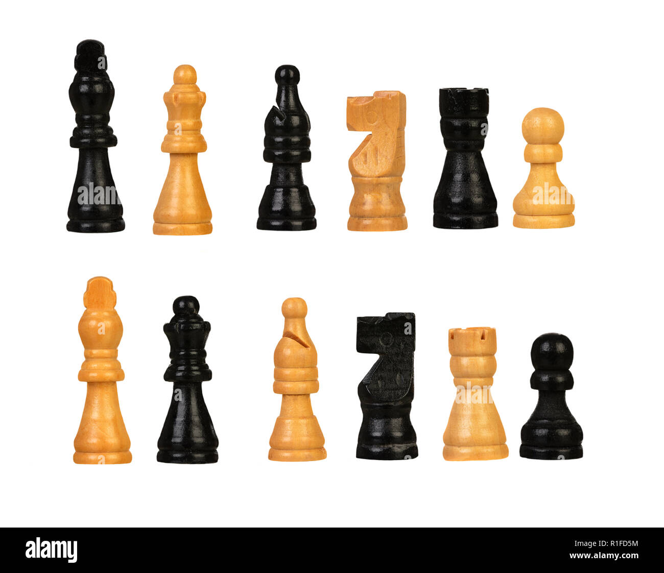 Chess figures isolated on a white background Stock Photo - Alamy