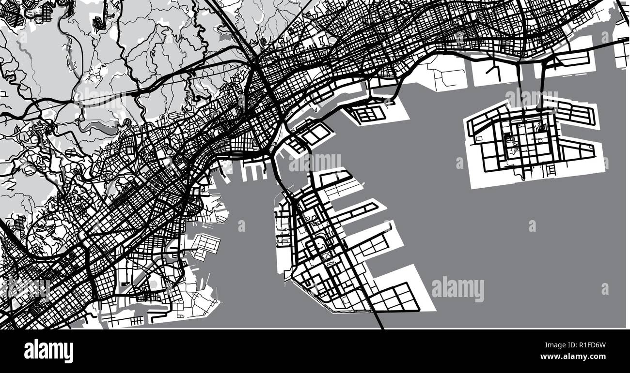 Map of kobe hi-res stock photography and images - Alamy