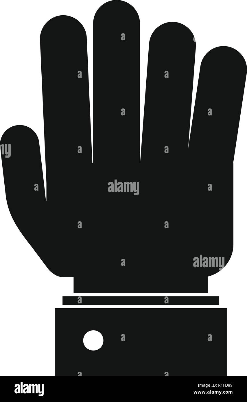 Hand stop icon. Simple illustration of hand stop vector icon for web ...