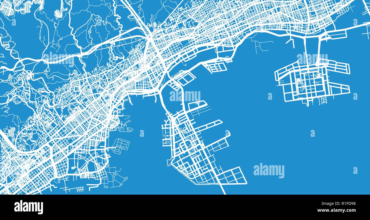 Map of kobe hi-res stock photography and images - Alamy