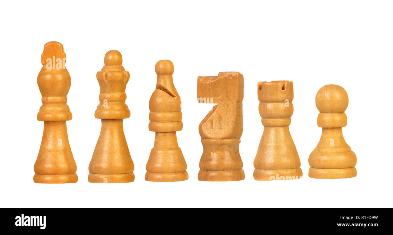 Chess figures isolated on a white background Stock Photo - Alamy
