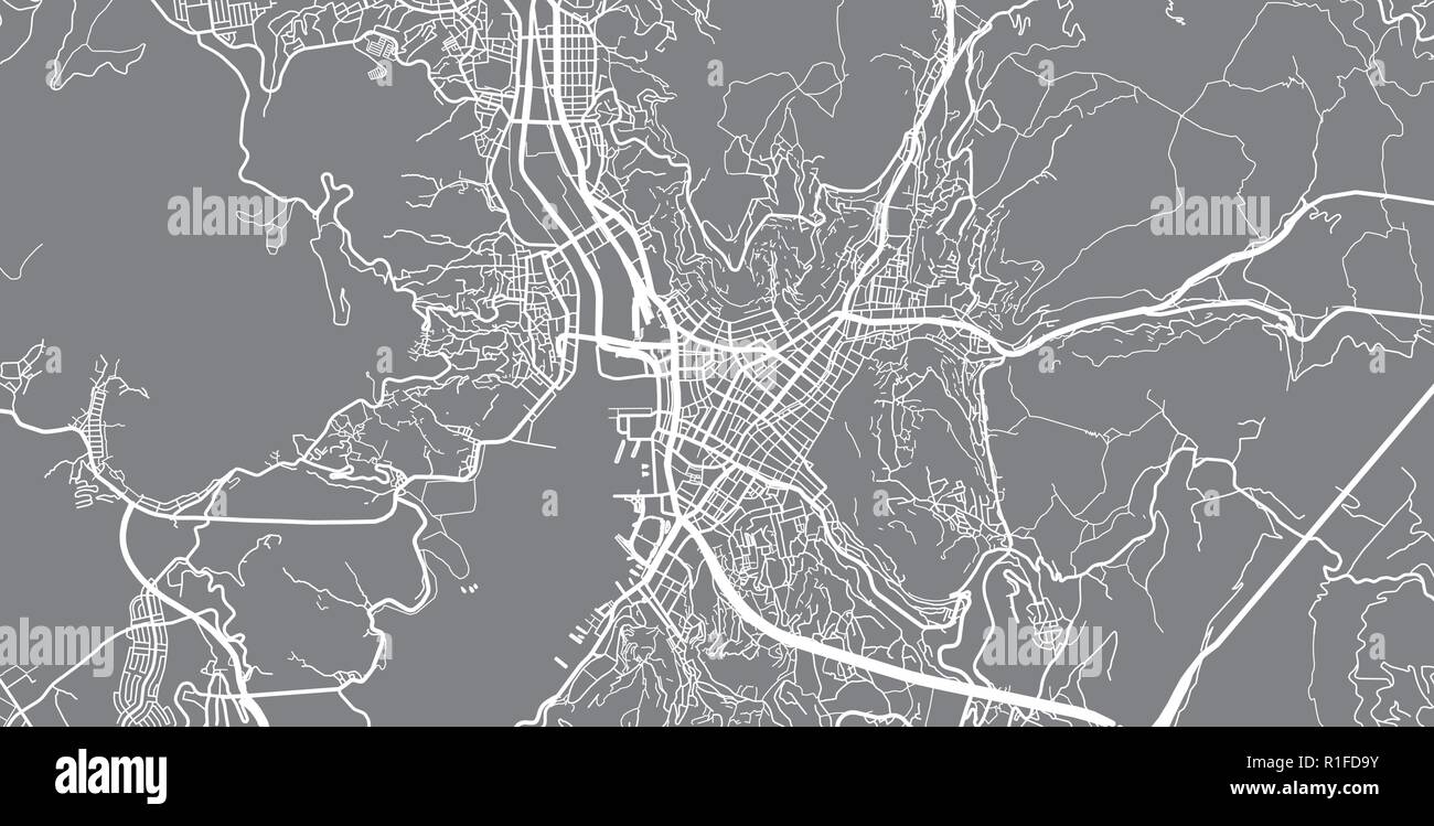 Map of nagasaki hi-res stock photography and images - Alamy