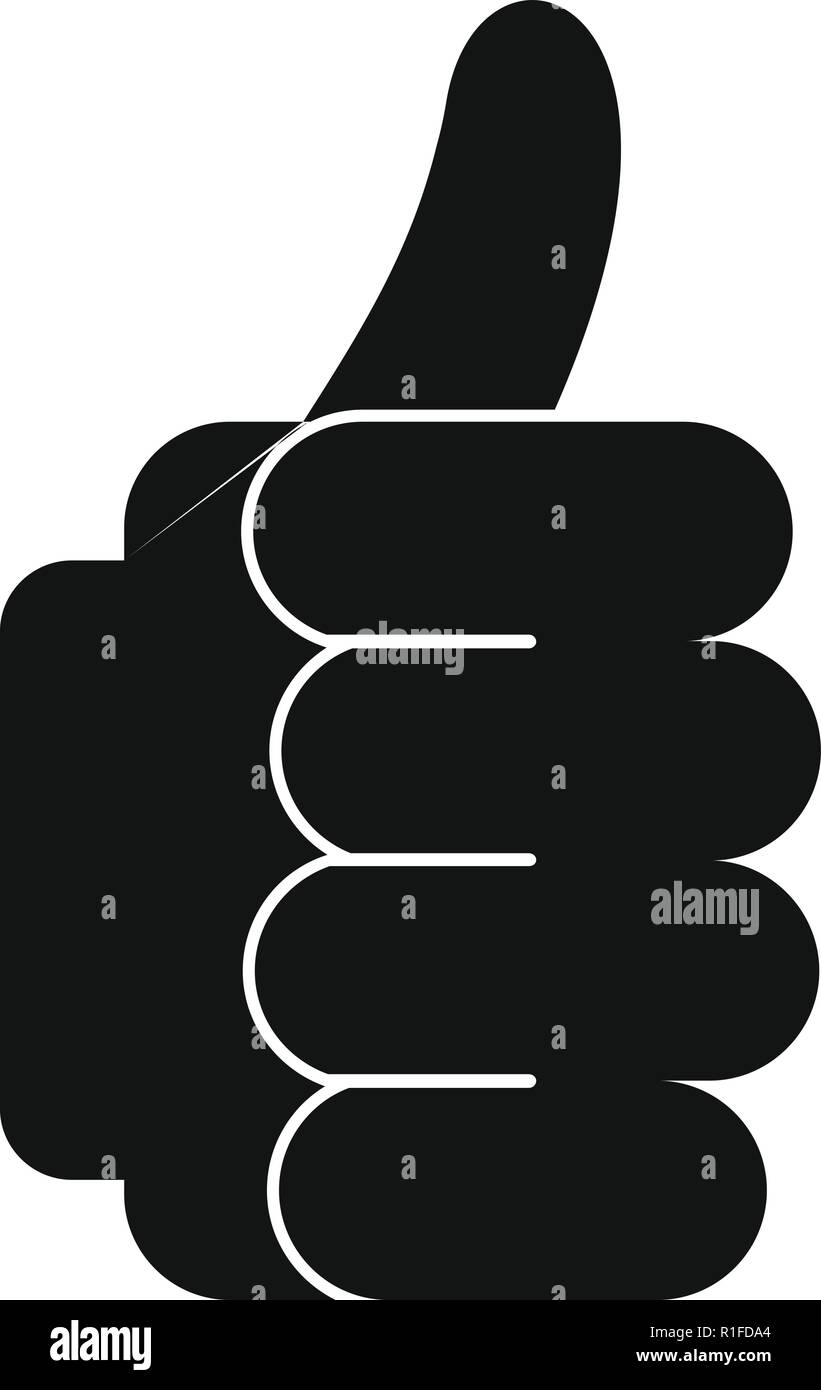 Hand approval icon. Simple illustration of hand approval vector icon ...