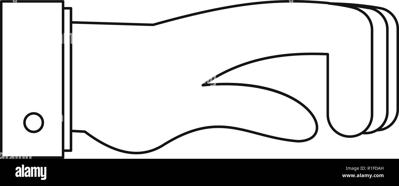 Twisted finger icon. Outline illustration of twisted finger vector icon ...