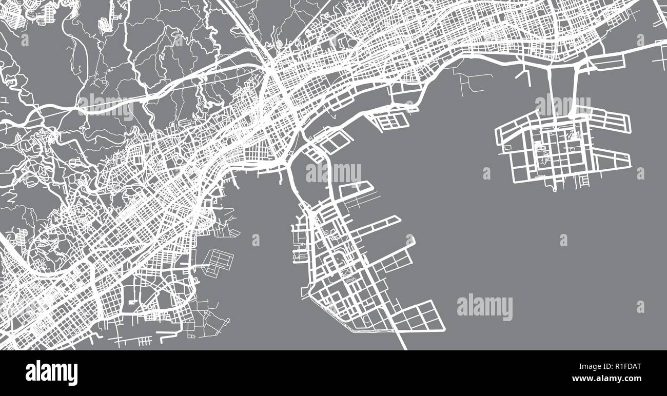 Map of kobe japan hi-res stock photography and images - Alamy